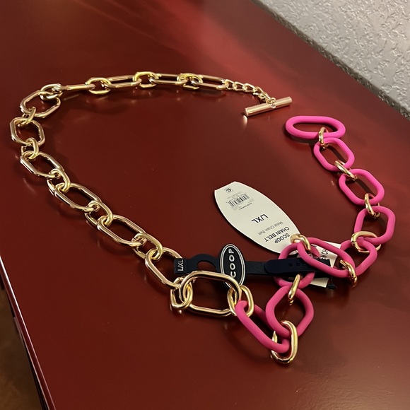 Scoop | Accessories | Such A Cool Chain Belt Hot Pink And Gold Wear At ...